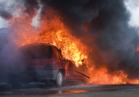 Fireball Collision on Interstate 45
